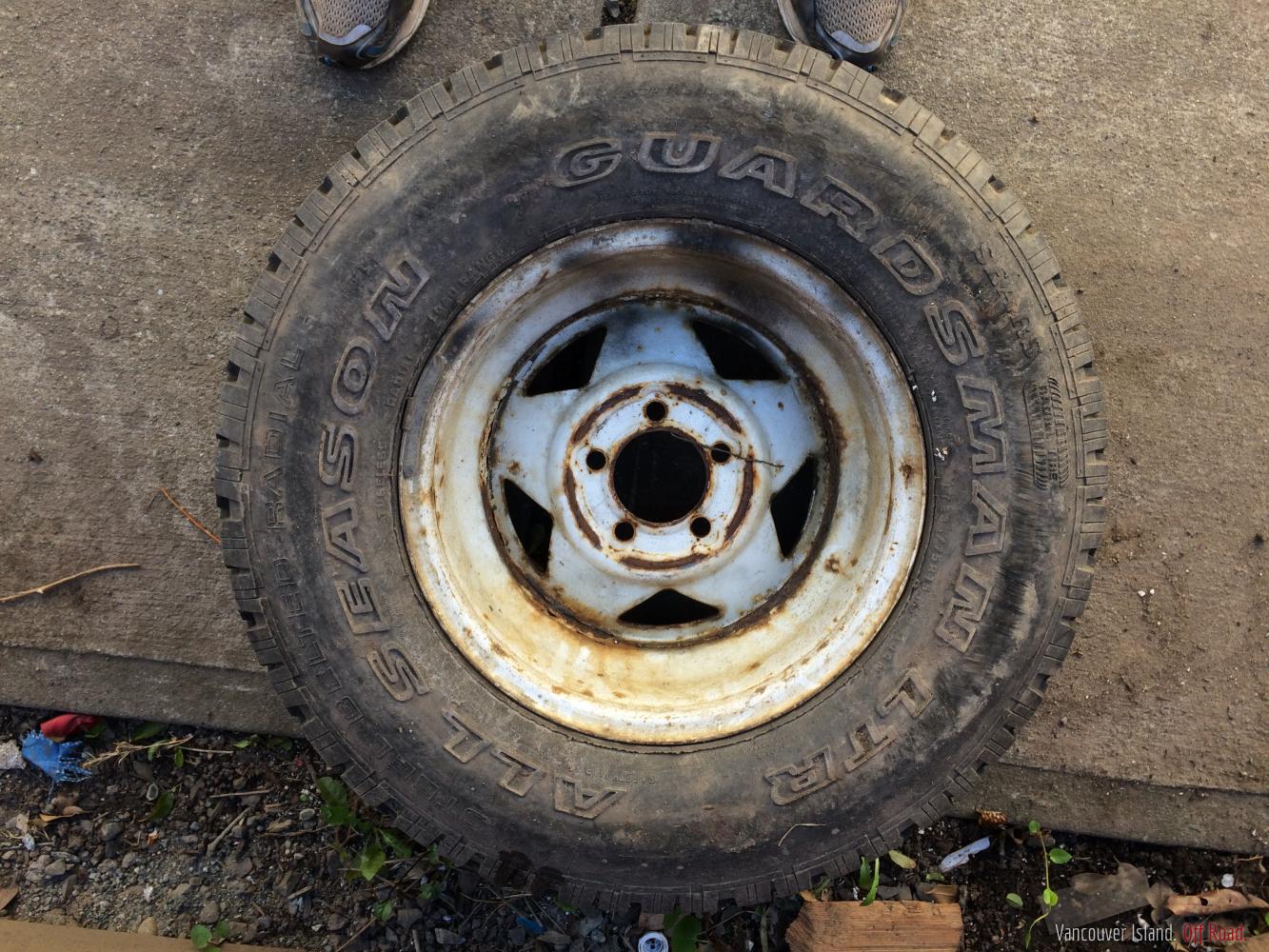 Free 15" White Offset Rim | Vancouver Island Off Road